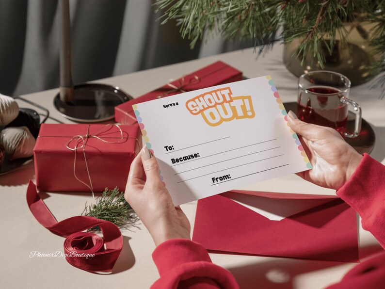 Editable Employee Shout Out Cards: Team Appreciation Printables ...