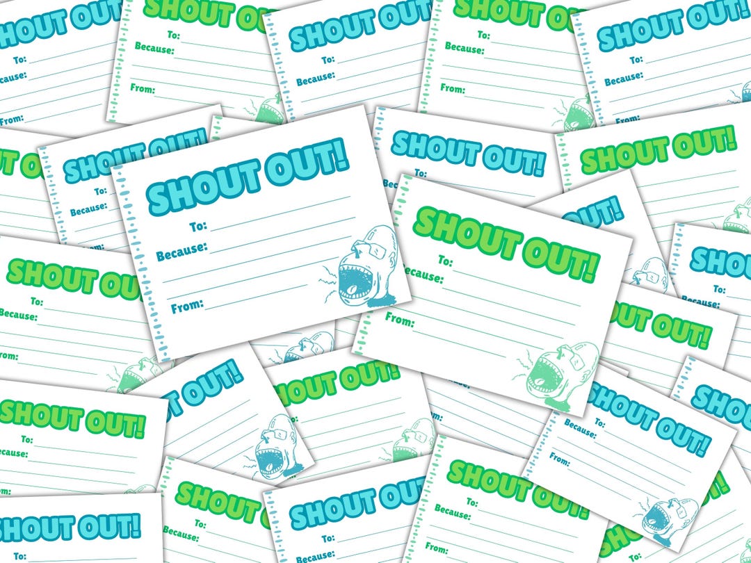 Editable Shout Out Cards: Coworker & Student Recognition (digital ...