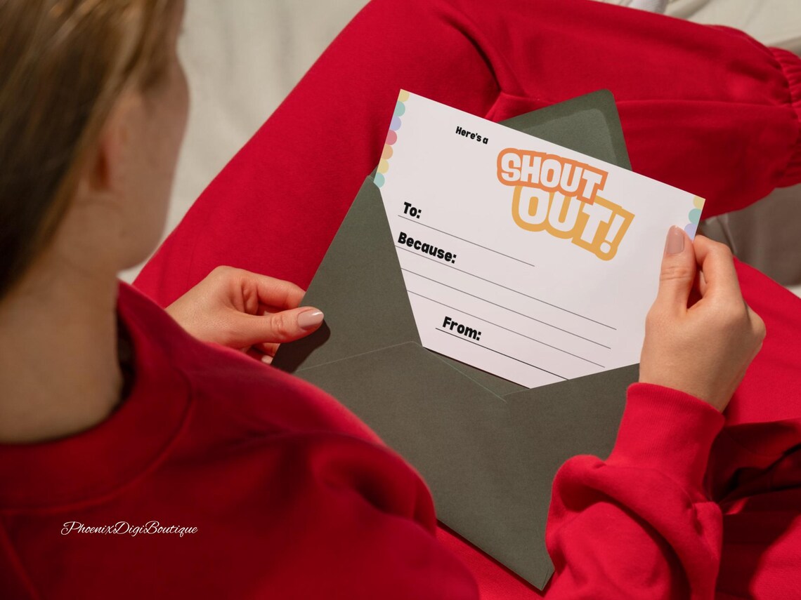 Editable Employee Shout Out Cards: Team Appreciation Printables ...