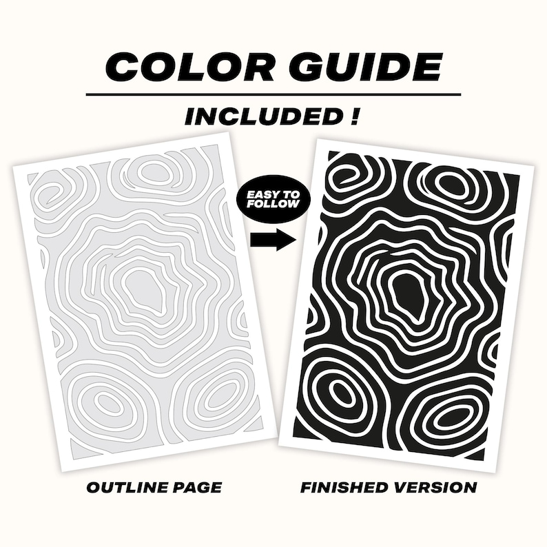 Monochrome Coloring Book | Elements Pack | Printable PDF PNG Download ...