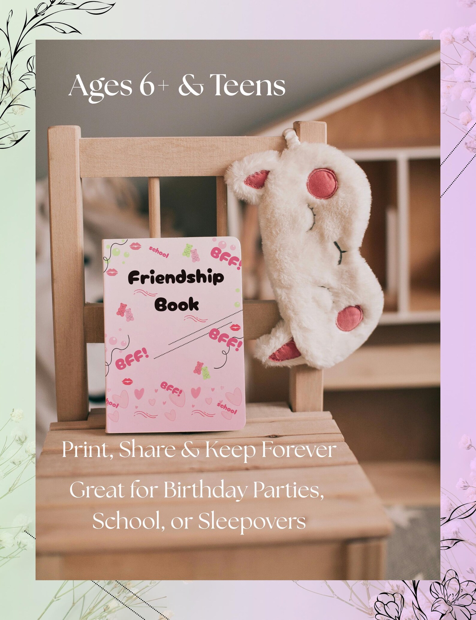 Printable Friendship Book for Girls | Teen Q&A Memory Journal | Fun ...