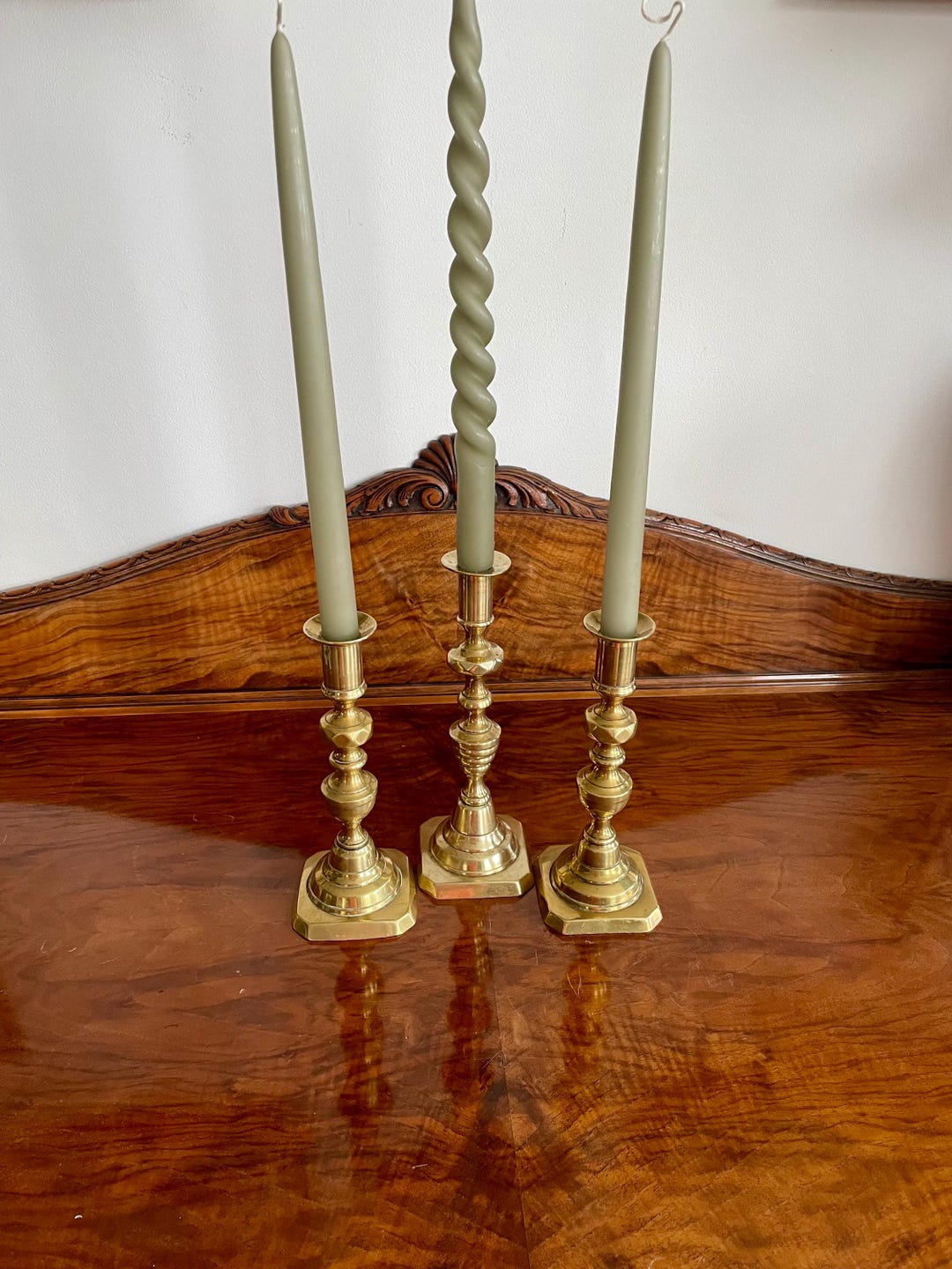 20% OFF Anniversary Sale! - Vintage Brass Candlestick Trio – Diamond ...