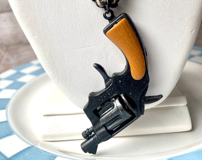 REVOLVER PENDANT With Movable Parts Jumbo Green Camo Colors Hemp ...