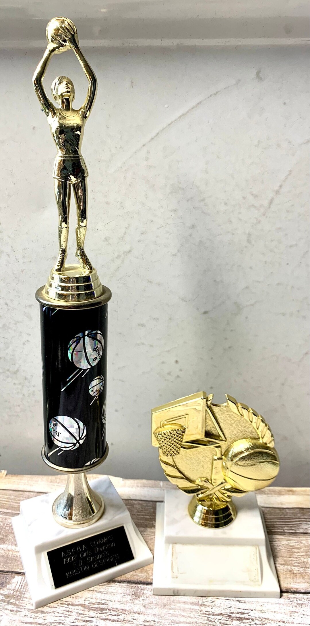 2 Vintage Basketball Trophies 1990s for Upcycling, Parts, Display - Etsy