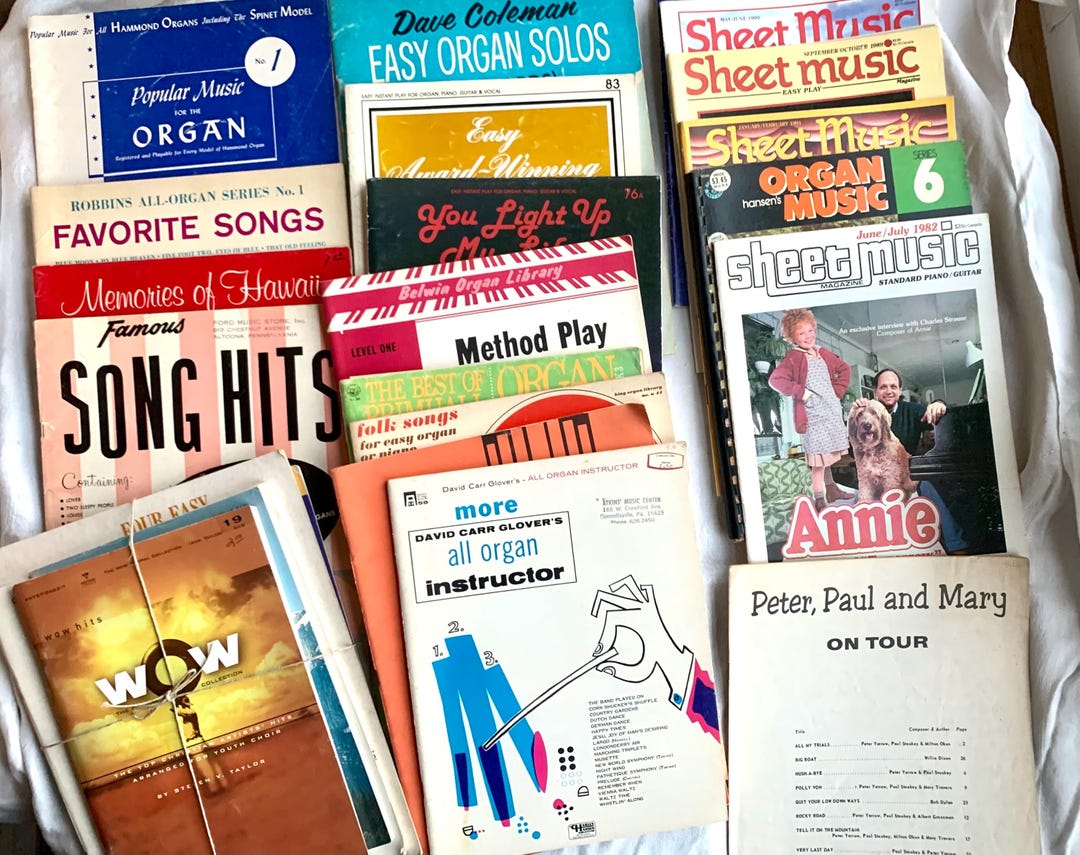 25 Vintage Sheet Music Booklets - Etsy