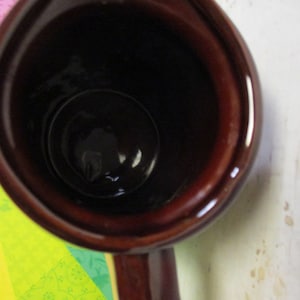 Vintage Brown Pottery Glass Pitcher - Etsy