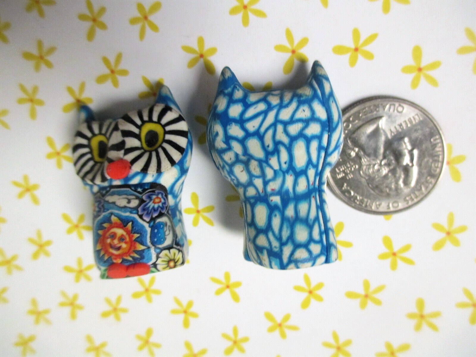 Owl Totem Fimo Clay Finding para coleccionar artesanía | Etsy