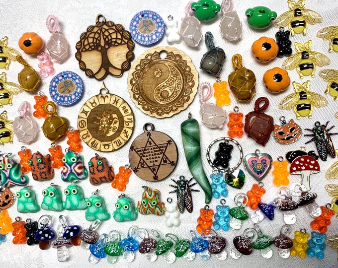 Grade B 100 Pendants Assorted Materials Etsy