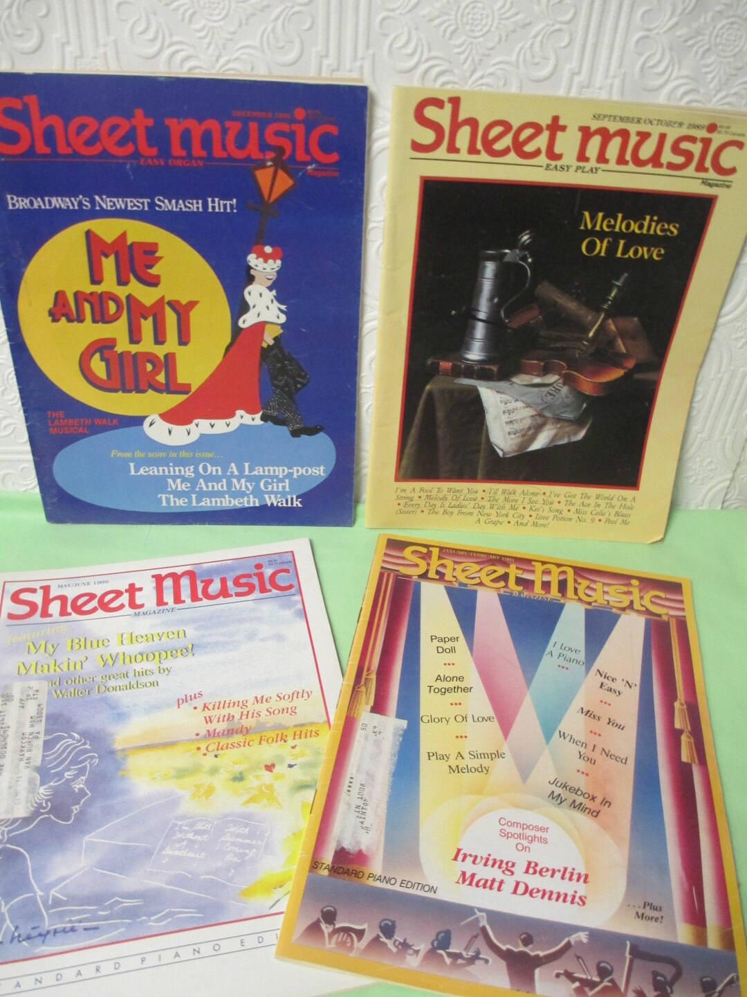 Lot of 4 Sheet Music Magazines Easy Organ Vintage 1980s Pages for ...