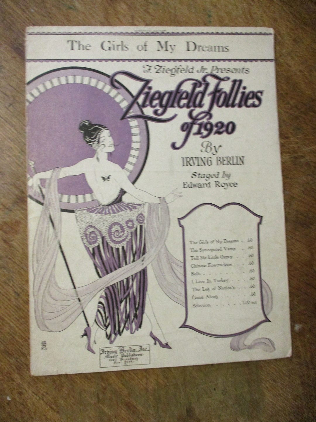 The Girls of My Dreams Zeigfeld Follies of 1920 by Irving Berlin 1920 ...