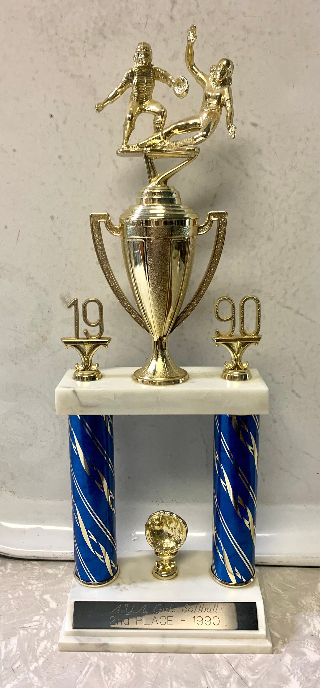Vintage 1990 Girls Softball Trophy - Etsy