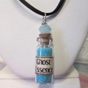 GHOST ESSENCE Glitter Bottle Necklace Handmade Pendant on - Etsy