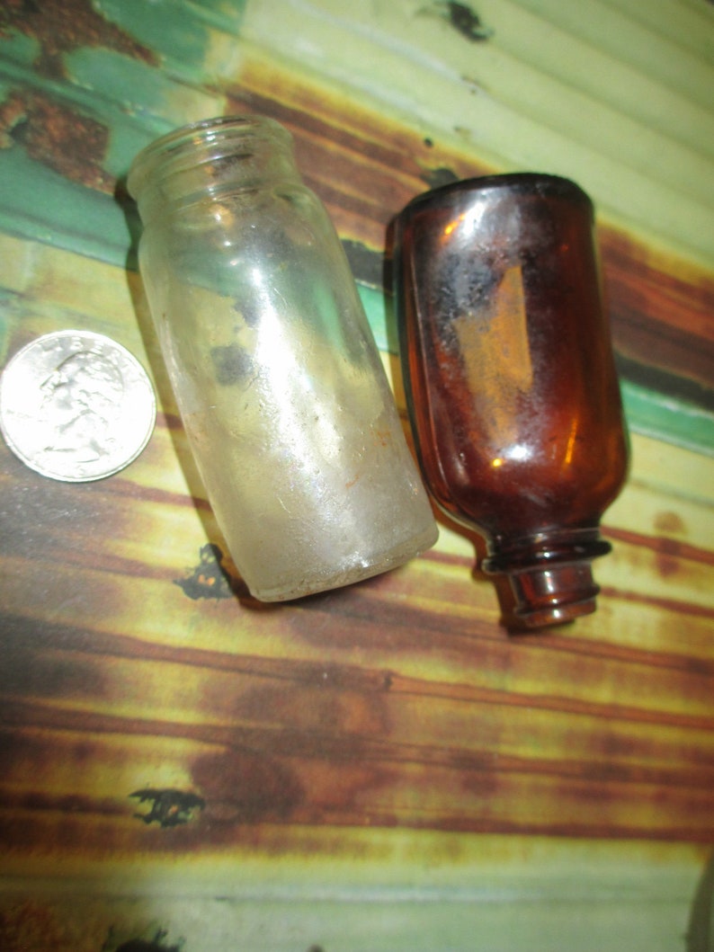 5 SALVAGE DISTRESSED MELTED Vintage Old Dirty Glass Assorted - Etsy