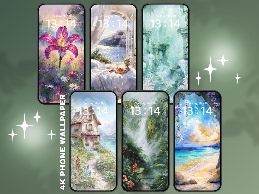 Nature Wallpaper Set, 4K iPhone Wallpaper Set, Travel Aesthetic, Summer ...