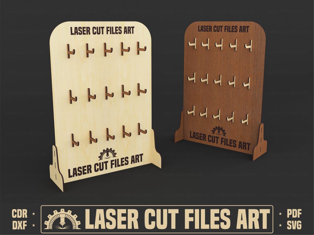 Keychain Display Stand Laser Cutting Files, Laser Cutting Cdr, Dxf, Pdf ...