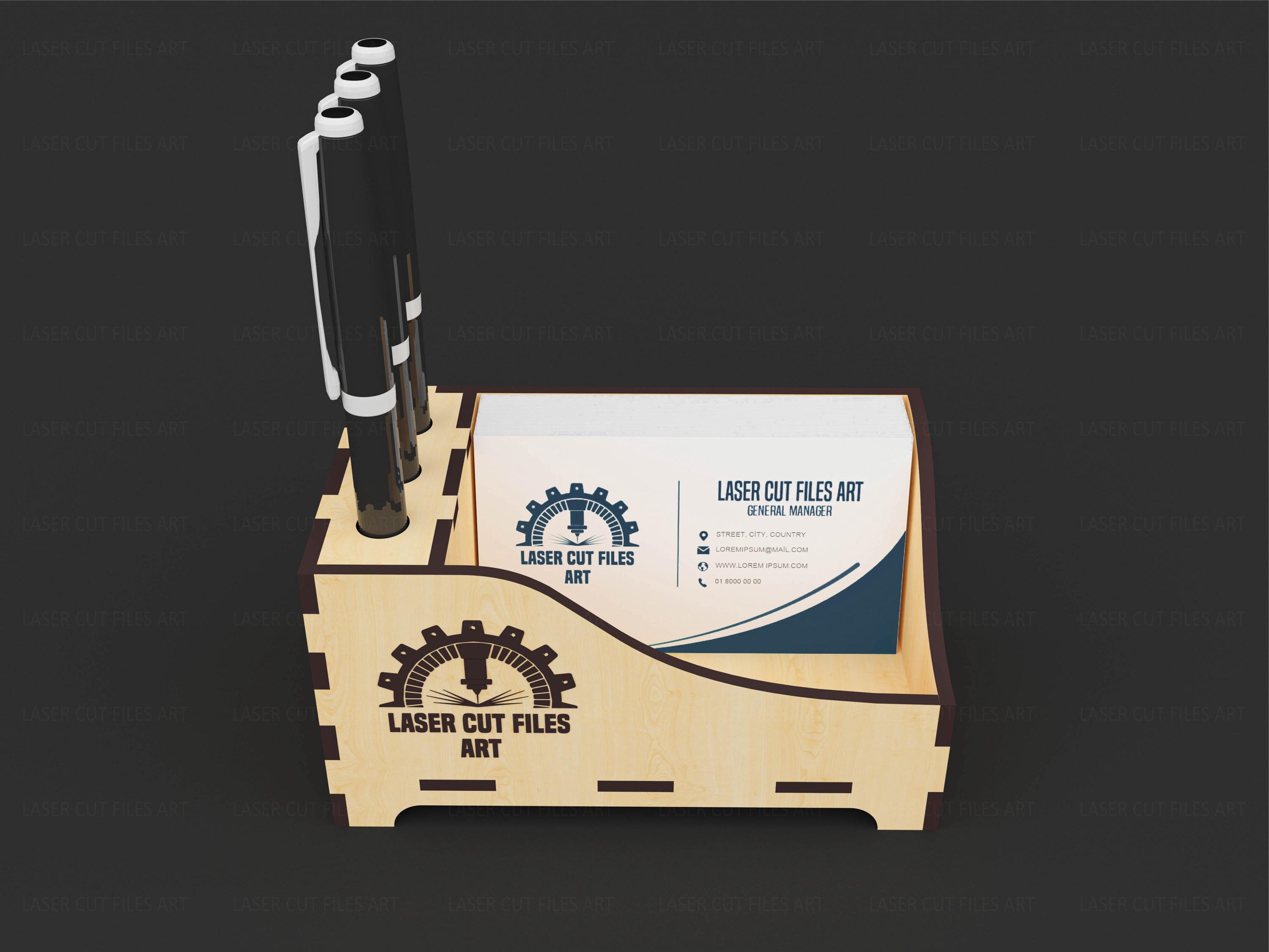 Business Card Holder Laser Cutting Files, Laser Cutting Cdr, Dxf, Pdf ...