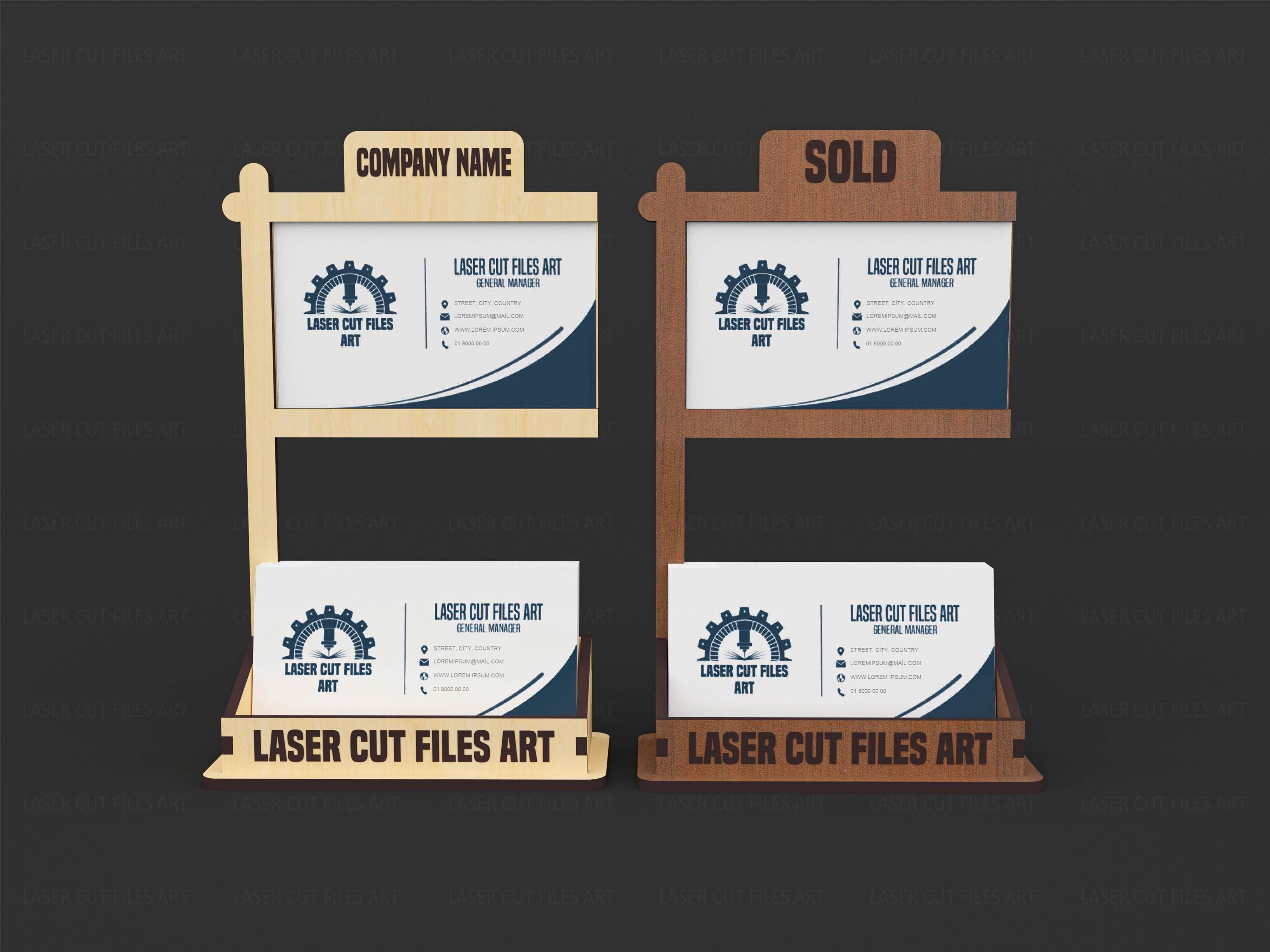 Business Card Holder Laser Cutting Files, Laser Cutting Cdr, Dxf, Pdf ...