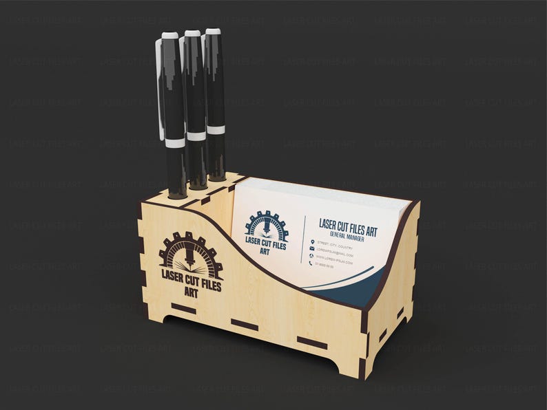 Business Card Holder Laser Cutting Files, Laser Cutting Cdr, Dxf, Pdf ...