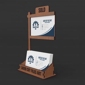 Business Card Holder Laser Cutting Files, Laser Cutting Cdr, Dxf, Pdf ...