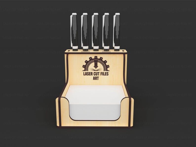 Pencil & Note Holder Laser Cutting Files, Laser Cutting Cdr, Dxf, Pdf ...