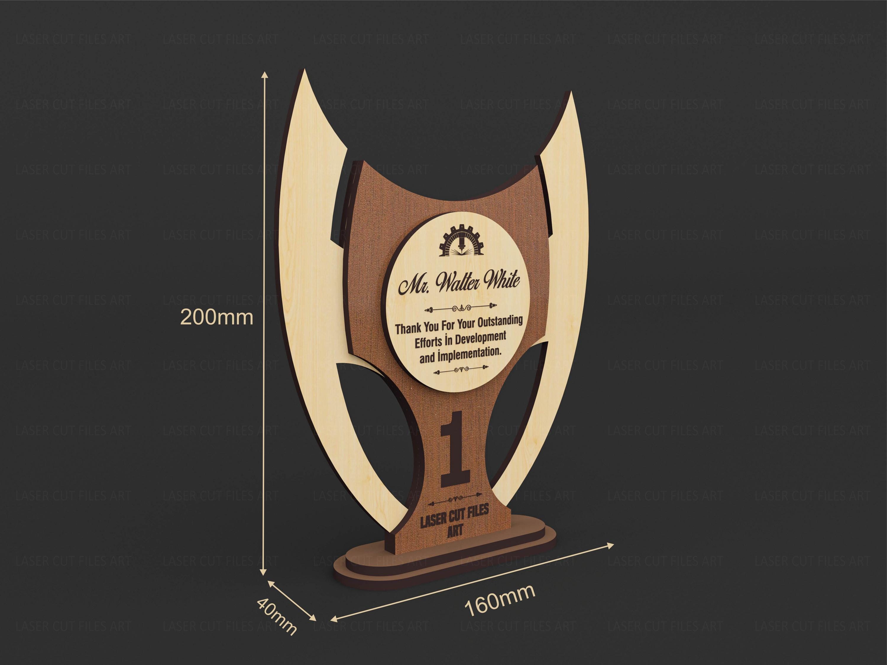 Award Trophy Laser Cutting Files, Laser Cutting Cdr, Dxf, Pdf, Svg ...