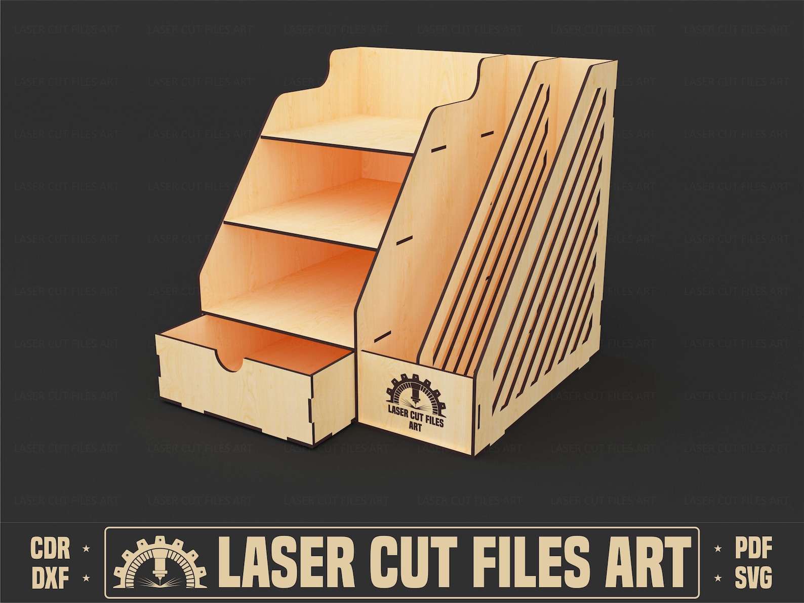 Desktop Organiser Laser Cutting Files, Chest of Drawers Box Laser ...