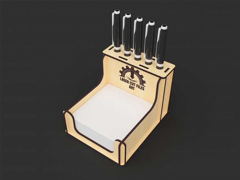 Pencil & Note Holder Laser Cutting Files, Laser Cutting Cdr, Dxf, Pdf ...