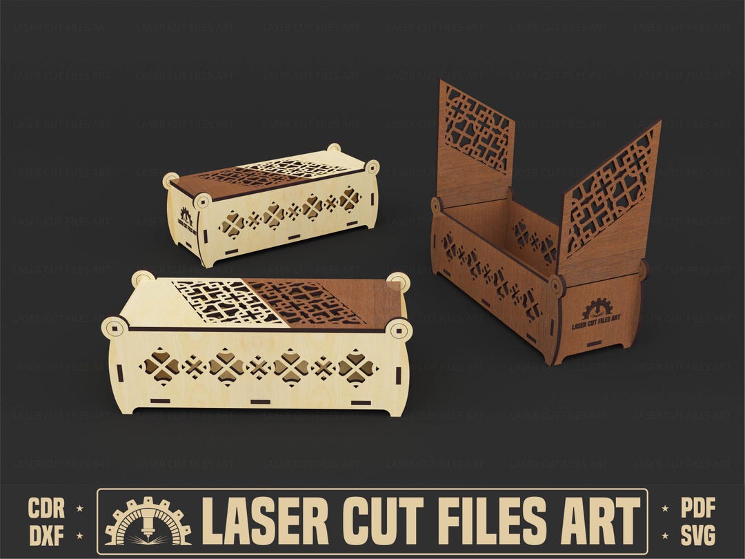 Decorative Gift Box Laser Cutting Files, Laser Cutting Cdr, Dxf, Pdf ...