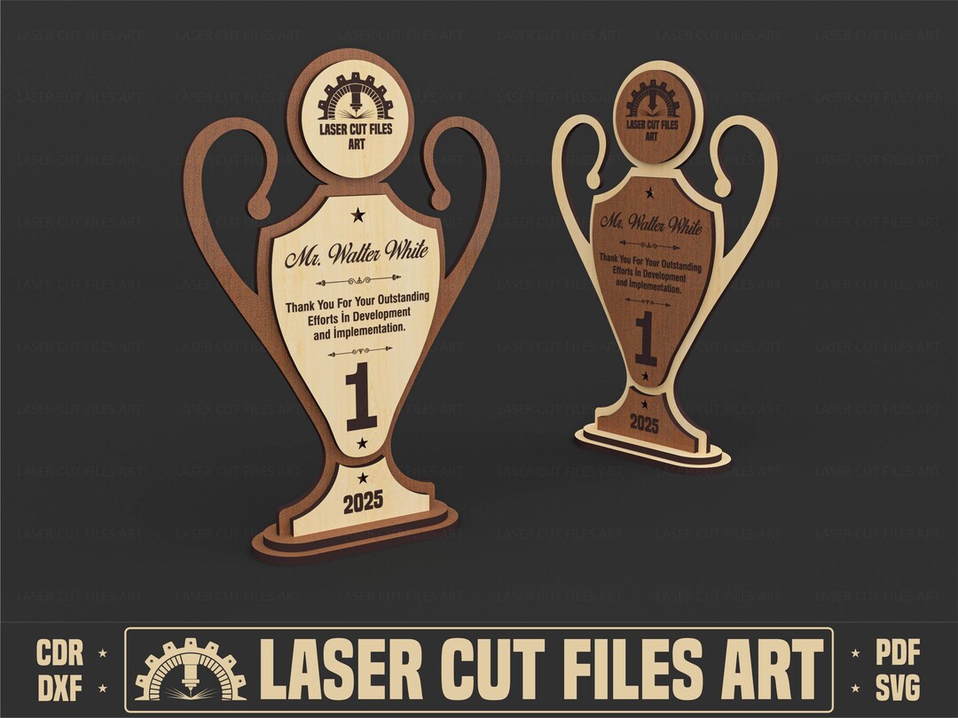 Award Trophy Laser Cutting Files, Laser Cutting Cdr, Dxf, Pdf, Svg ...