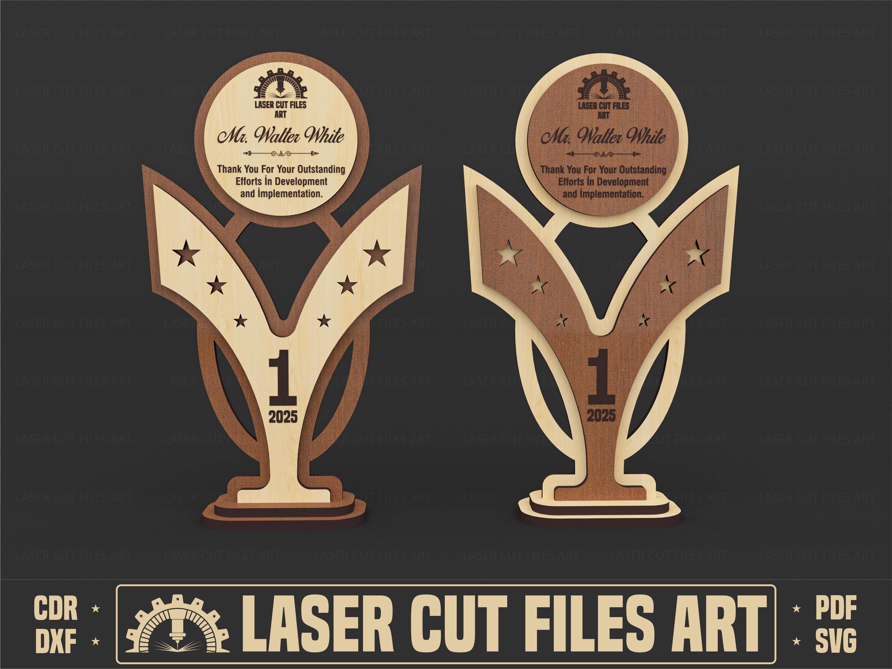 Award Trophy Laser Cutting Files, Laser Cutting Cdr, Dxf, Pdf, Svg ...
