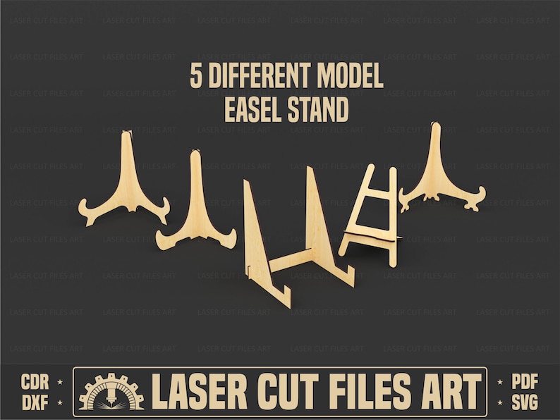 5 Different Easel Stand Laser Cutting Files, Stand Laser Cutting Cdr ...