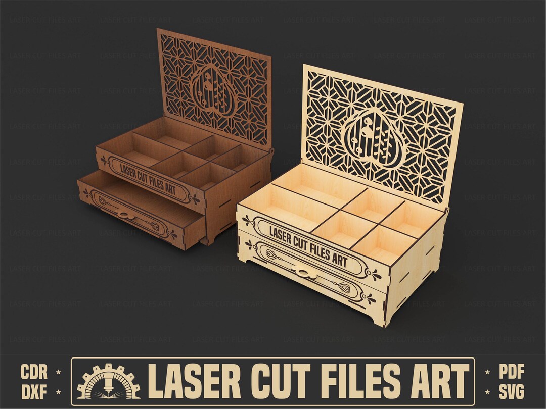 Chest of Drawers Box Laser Cutting Files, Jewelry Box Laser Cutting Cdr ...