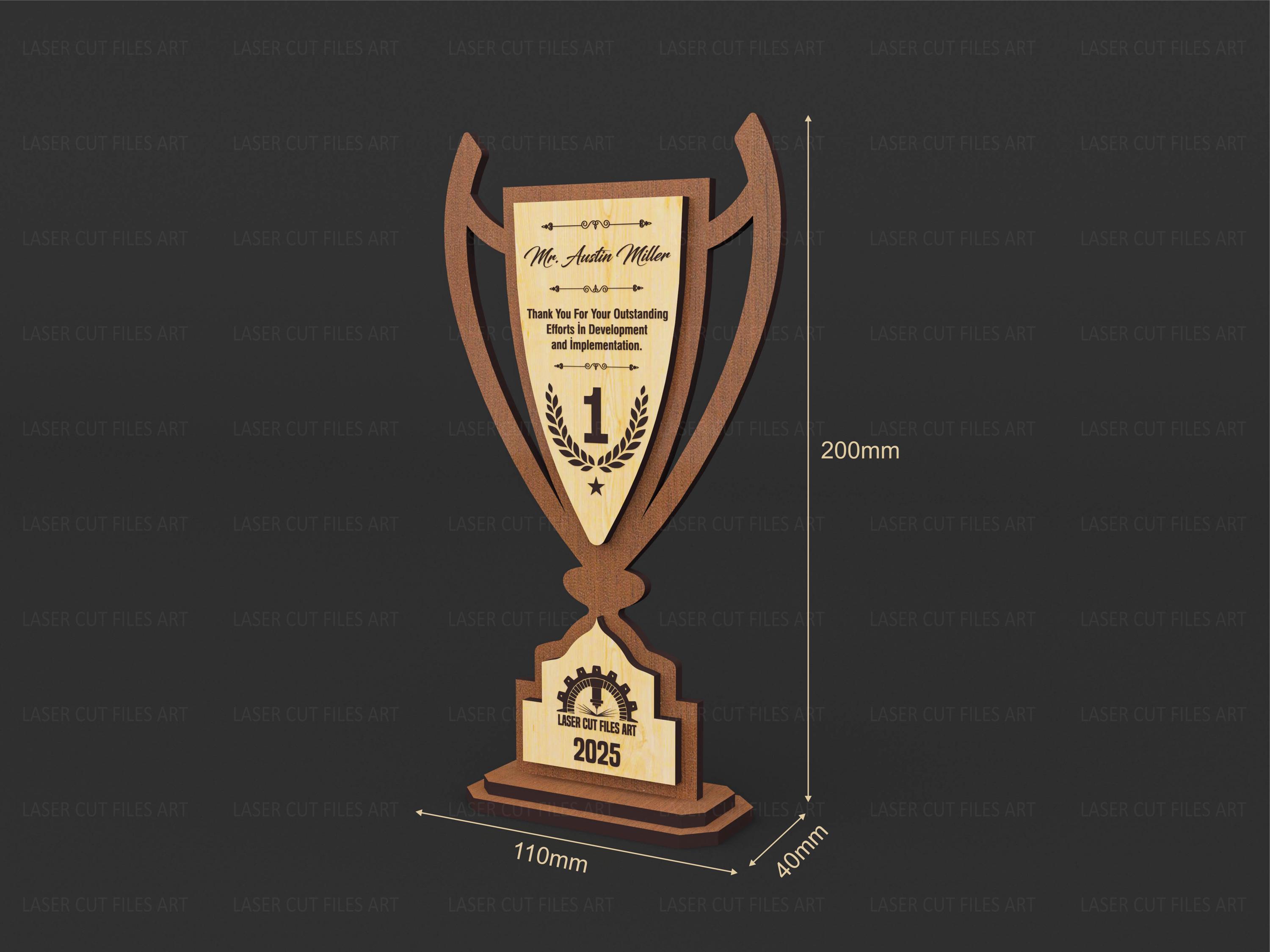 Award Trophy Laser Cutting Files, Laser Cutting Cdr, Dxf, Pdf, Svg ...