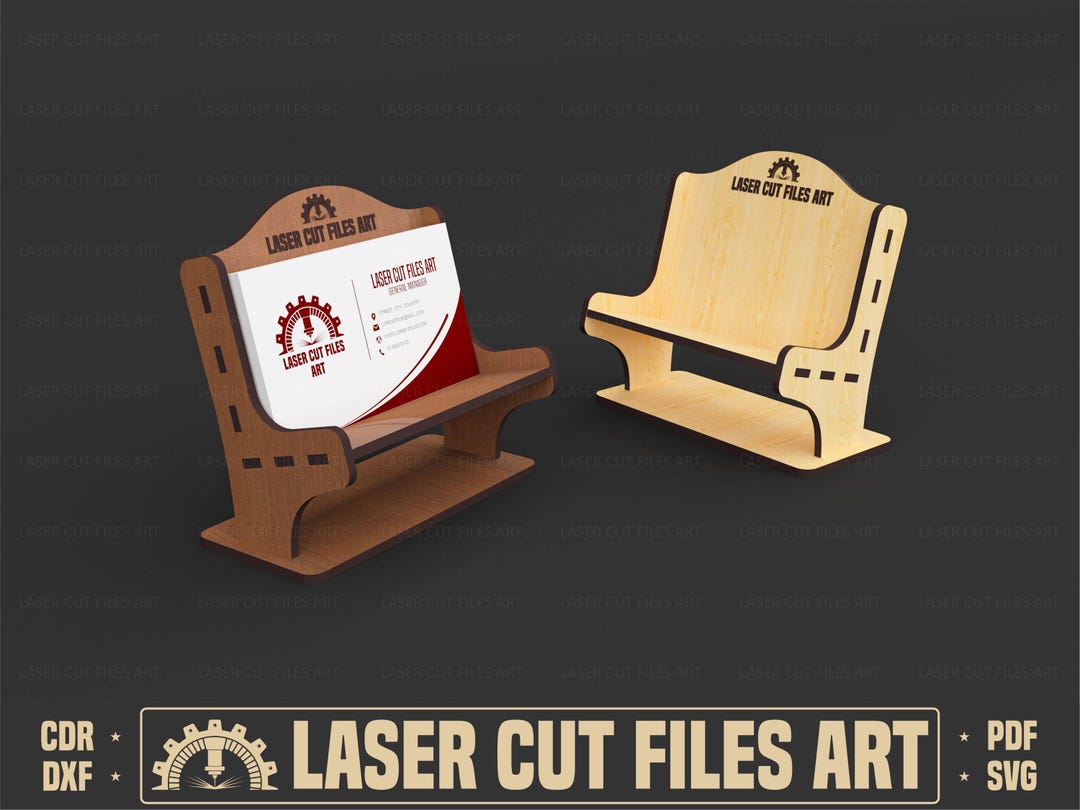 Business Card Holder Laser Cutting Files, Laser Cutting Cdr, Dxf, Pdf ...