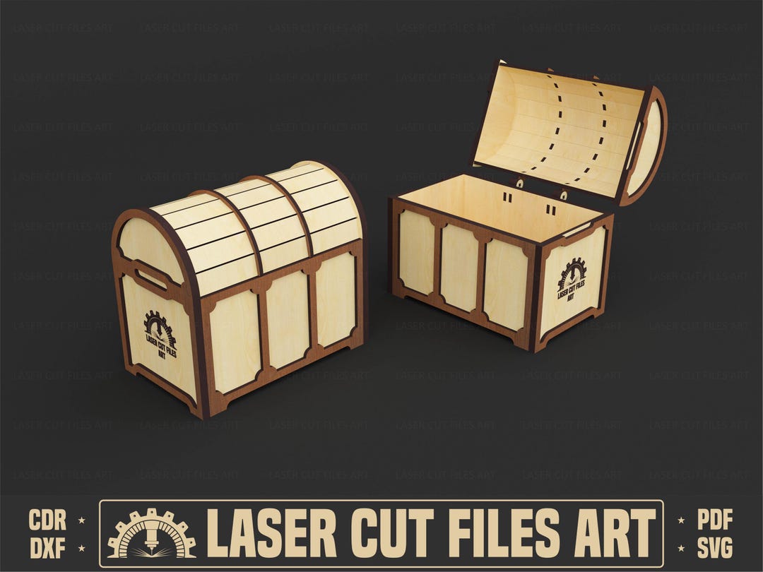 Treasure Chest Laser Cutting Files, Decorative Box Laser Cutting Cdr ...