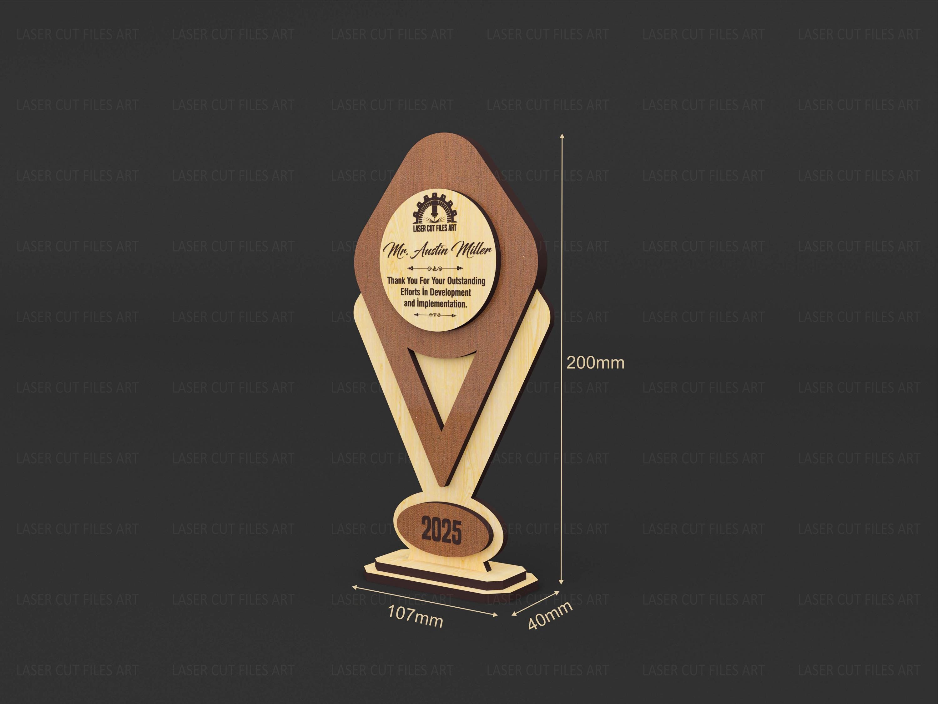 Award Trophy Laser Cutting Files, Laser Cutting Cdr, Dxf, Pdf, Svg ...