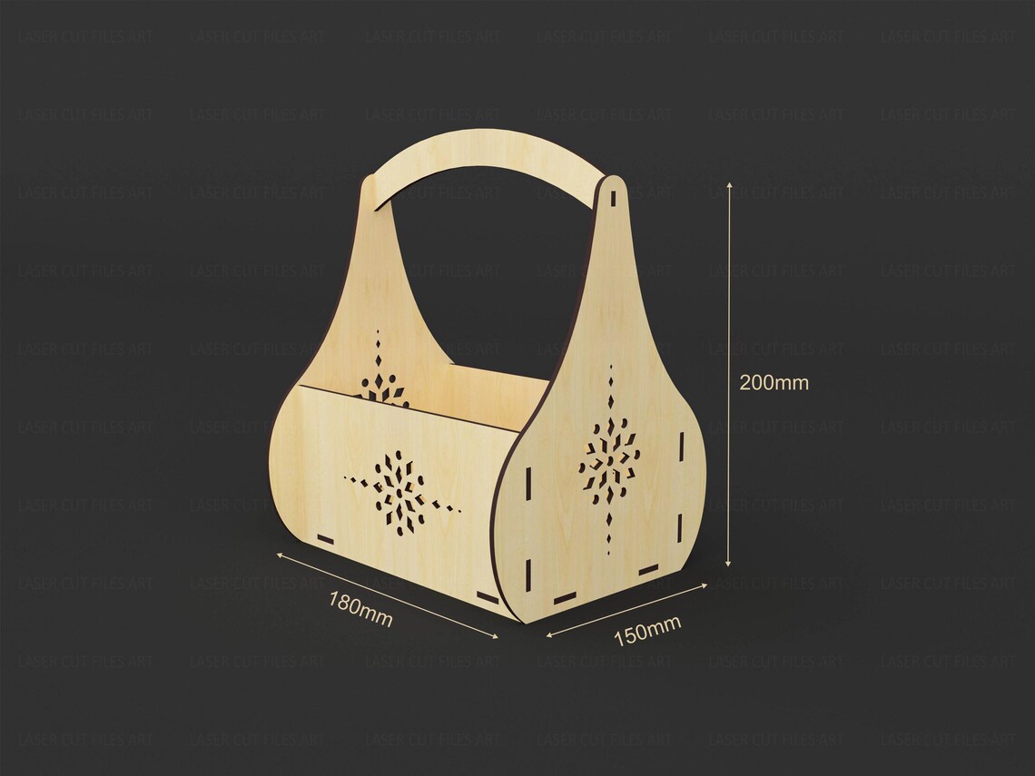 Decorative Basket Laser Cutting Files, Laser Cutting Cdr, Dxf, Pdf, Svg ...