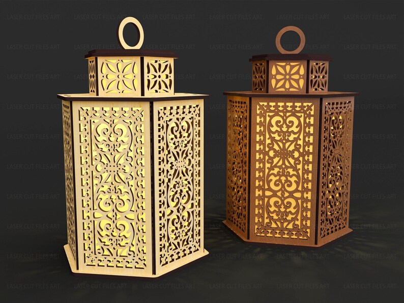 Hexagon Lattern Tealight Laser Cutting Files, Laser Cutting Cdr, Dxf ...