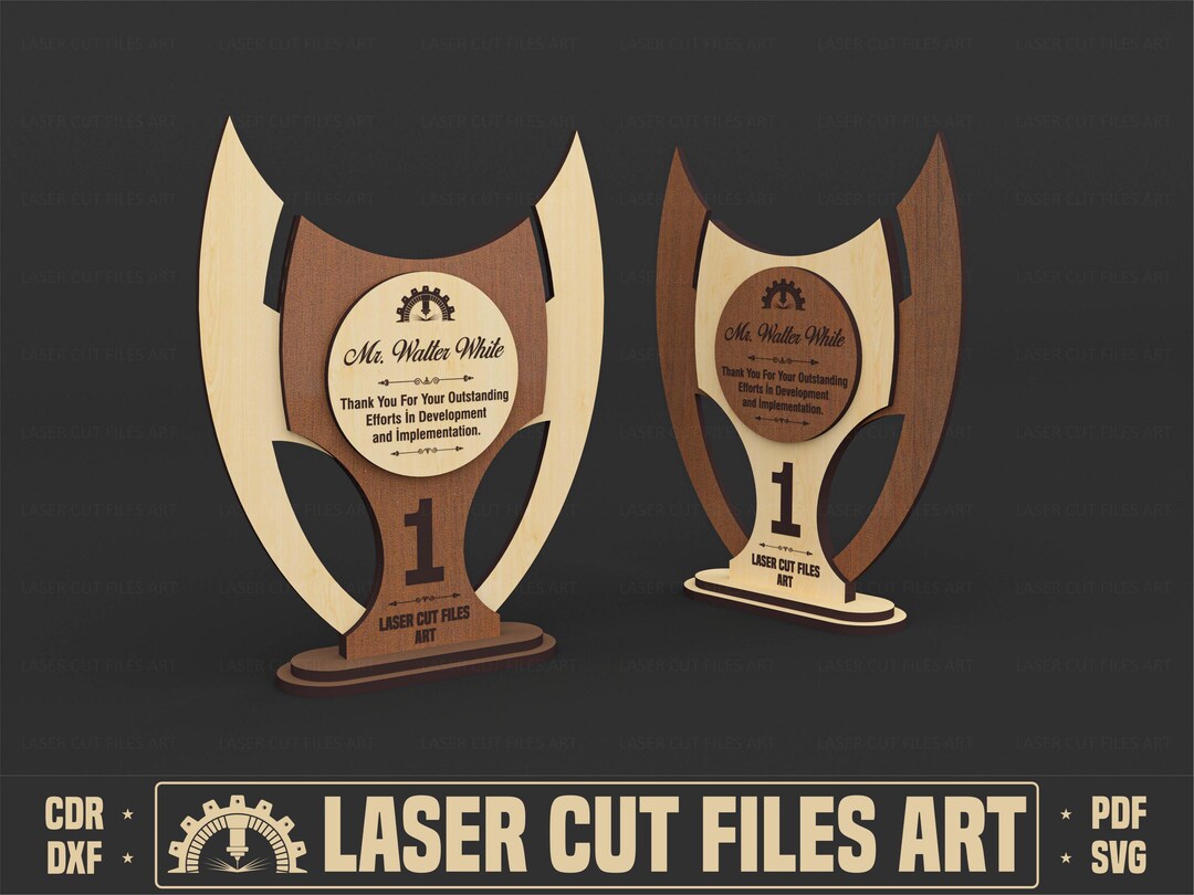 Award Trophy Laser Cutting Files, Laser Cutting Cdr, Dxf, Pdf, Svg ...