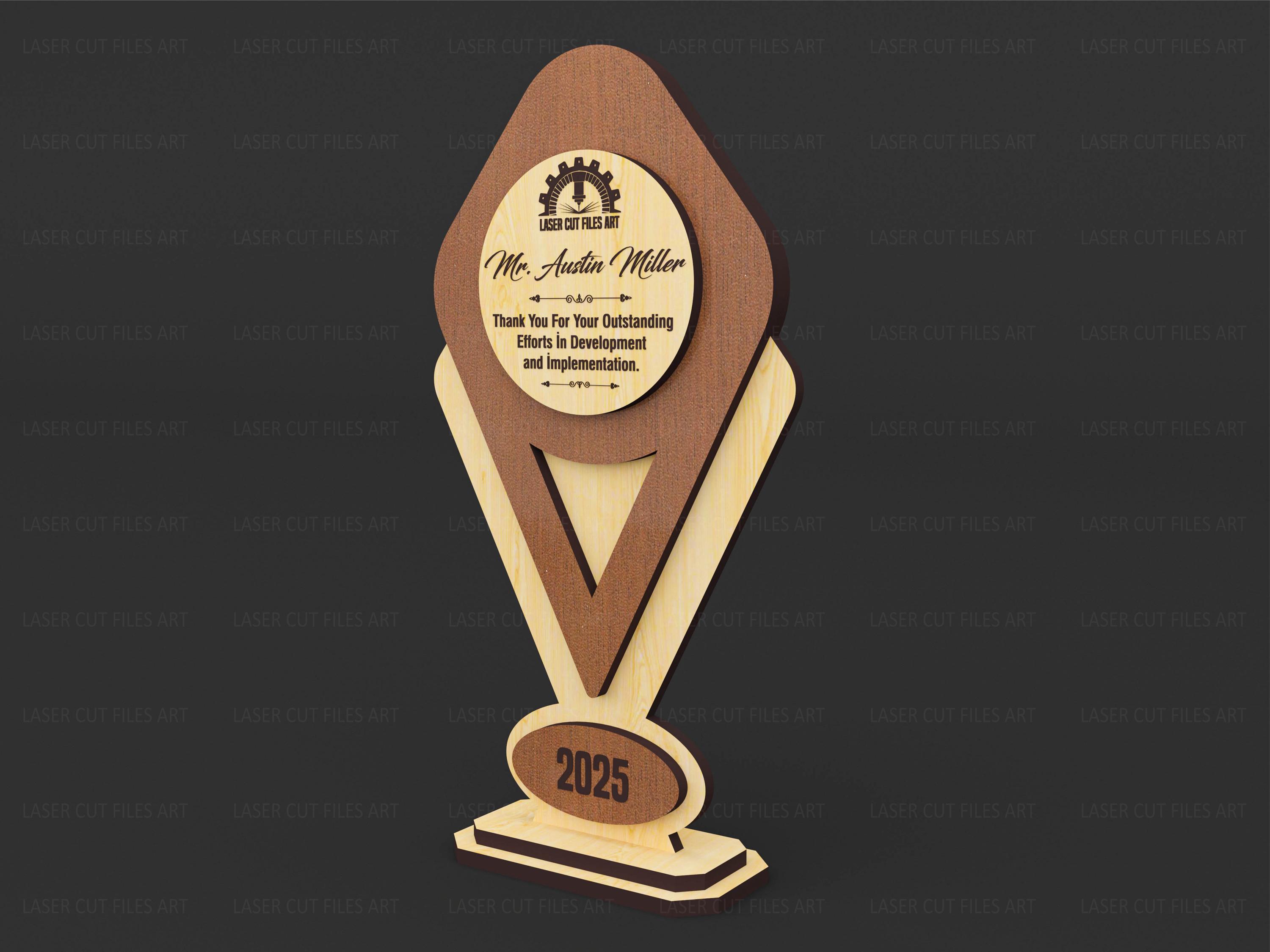 Award Trophy Laser Cutting Files, Laser Cutting Cdr, Dxf, Pdf, Svg ...