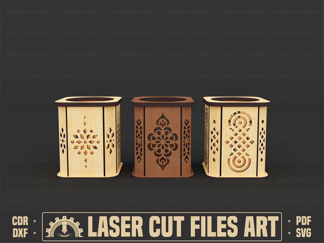 Pencil Holder Laser Cutting Files, Laser Cutting Cdr, Dxf, Pdf, Svg ...