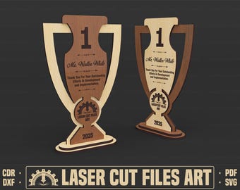 Award Trophy Laser Cutting Files, Laser Cutting Cdr, Dxf, Pdf, Svg ...