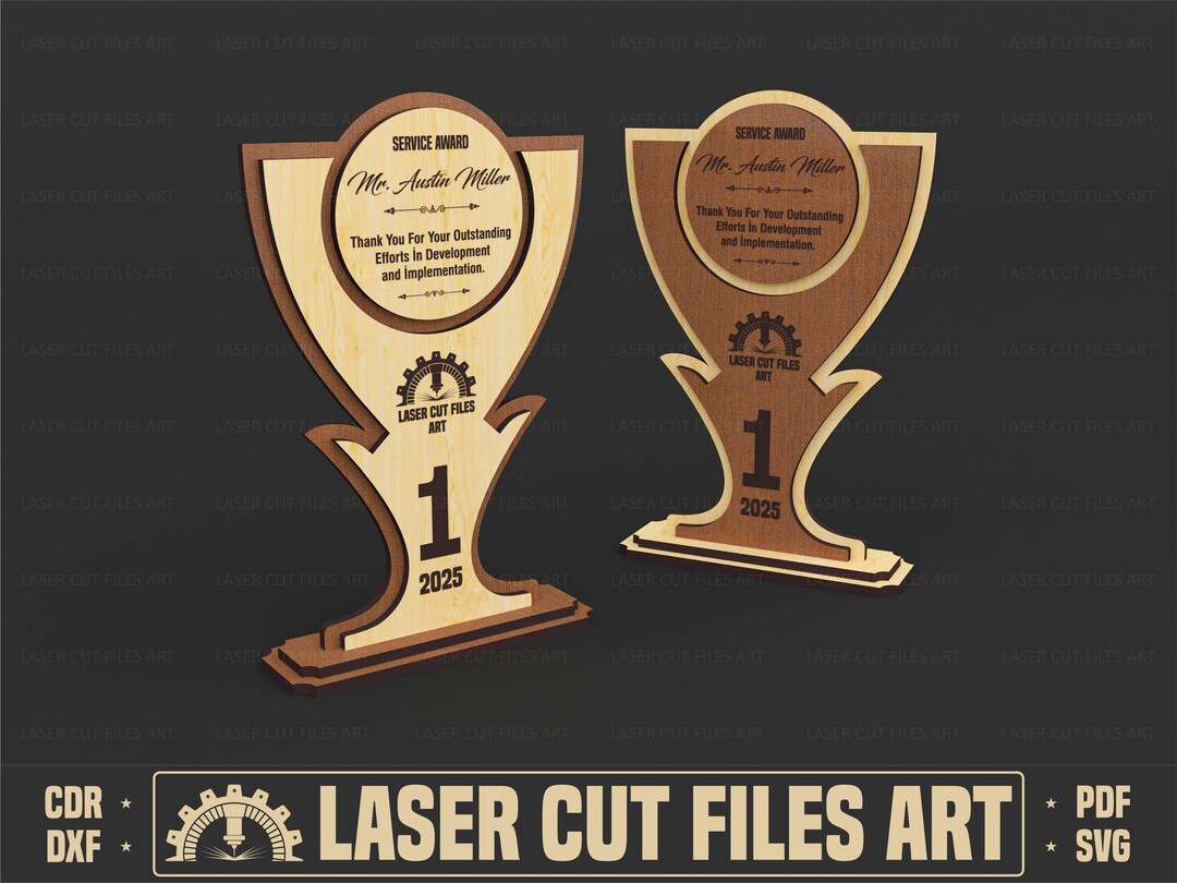Award Trophy Laser Cutting Files, Laser Cutting Cdr, Dxf, Pdf, Svg ...