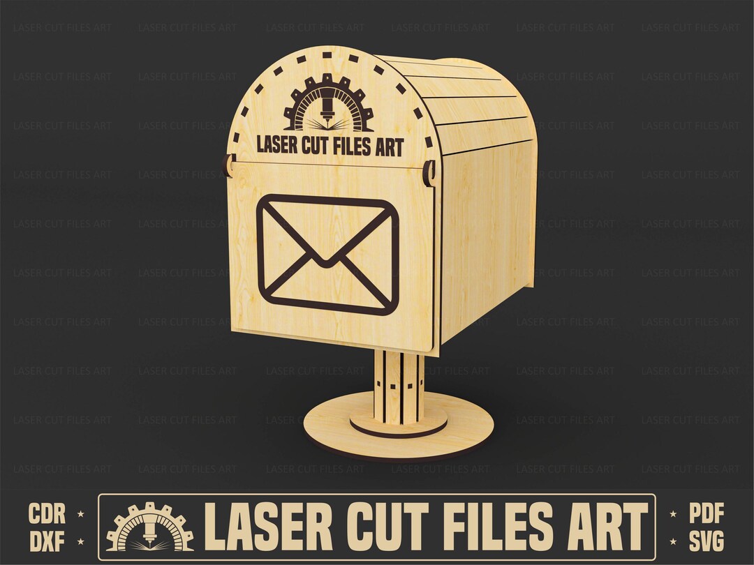 Mail Moneybox Laser Cutting Files, Laser Cutting Cdr, Dxf, Pdf, Svg ...