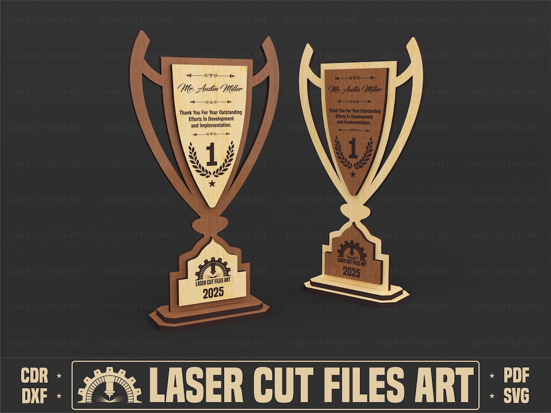 Award Trophy Laser Cutting Files, Laser Cutting Cdr, Dxf, Pdf, Svg ...