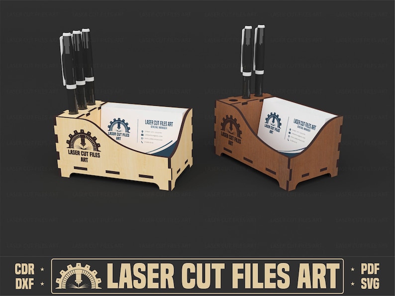 Business Card Holder Laser Cutting Files, Laser Cutting Cdr, Dxf, Pdf ...