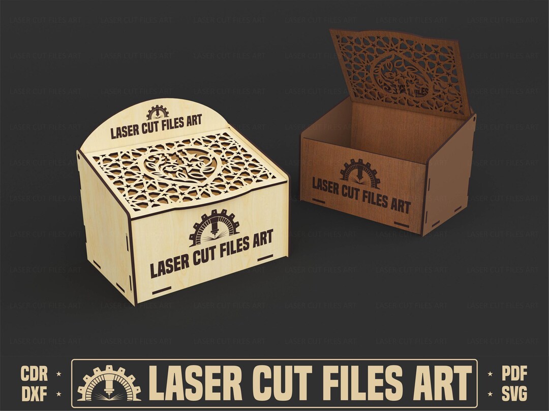 Decorative Box Laser Cutting Files, Laser Cutting Cdr, Dxf, Pdf, Svg ...