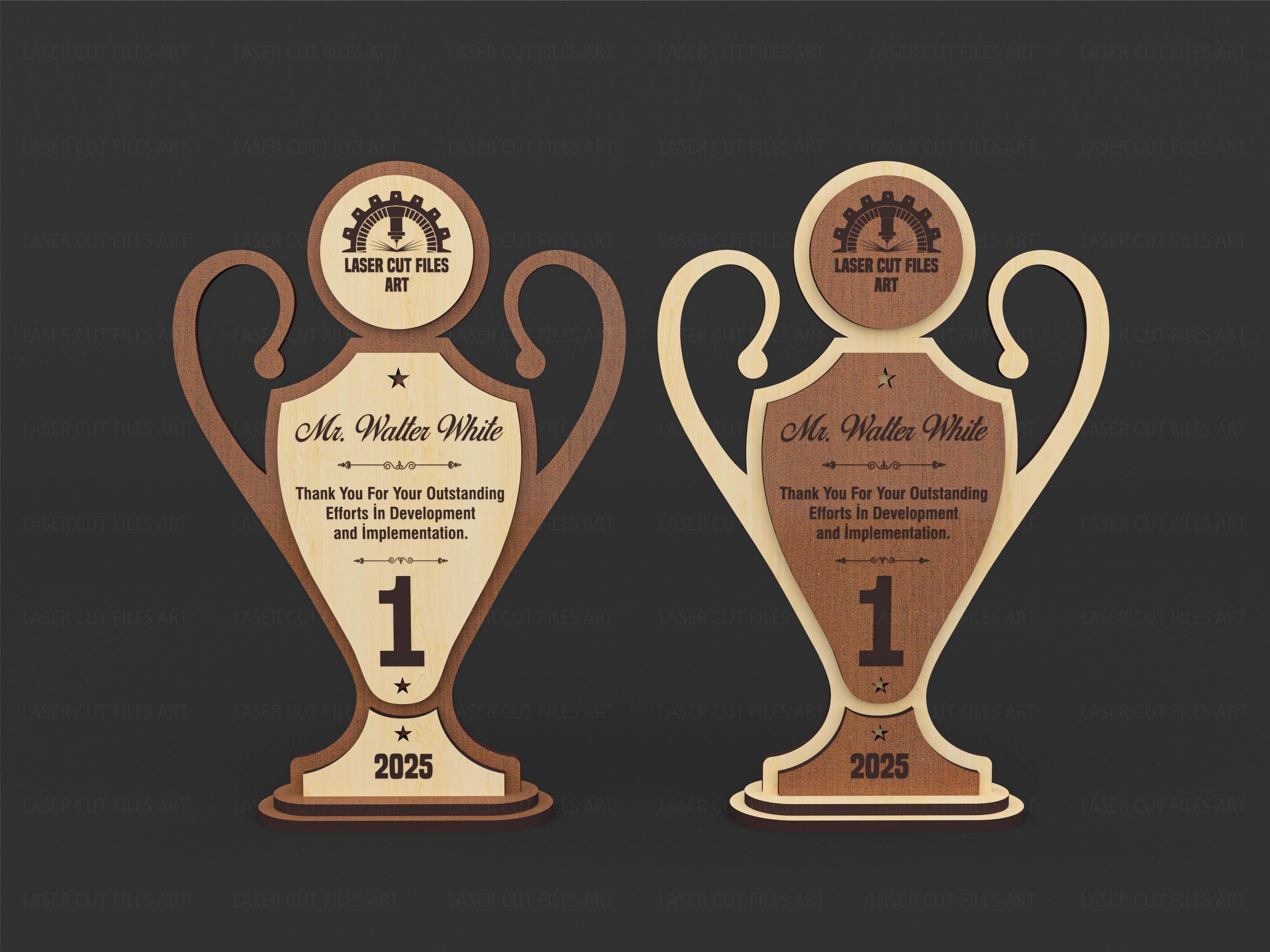 Award Trophy Laser Cutting Files, Laser Cutting Cdr, Dxf, Pdf, Svg ...