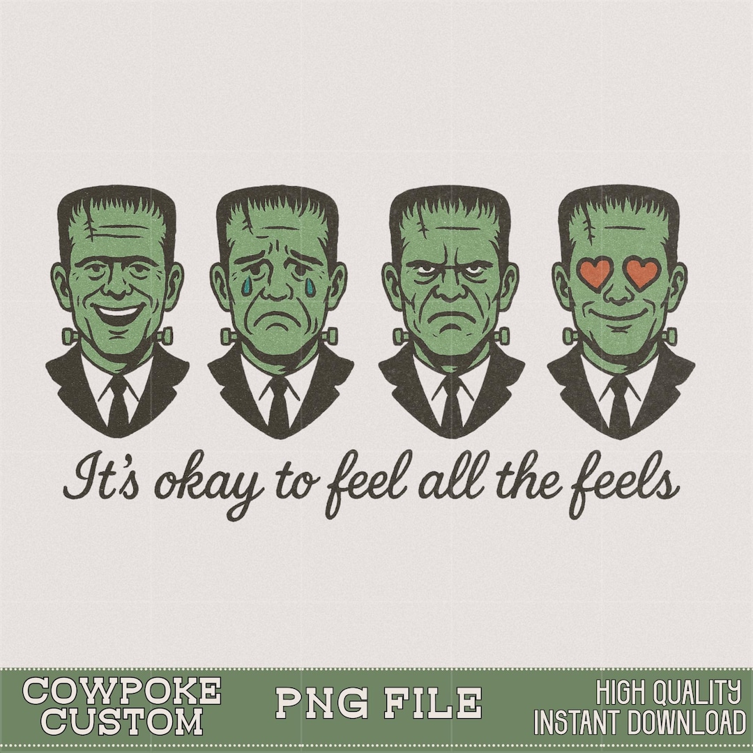 Frankenstein Feelings PNG | Mental Health Design (digital Download) - Etsy