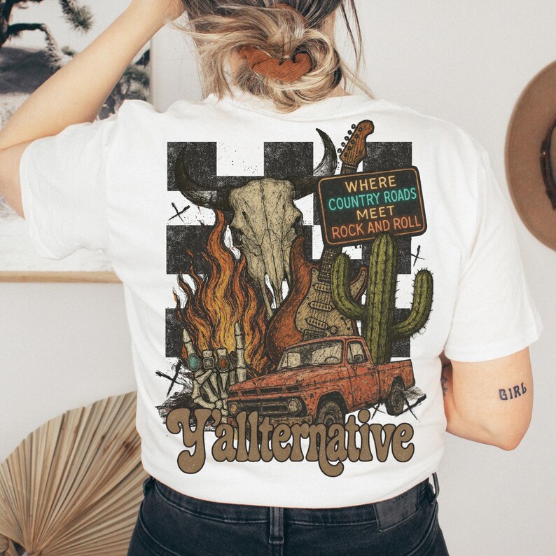 Y'allternative Png | Western Rock Png Design, T-shirt Png Design ...